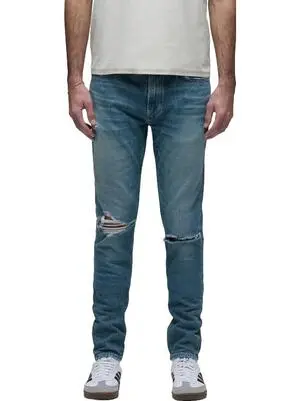 Hudson Jeans Zack Ripped Skinny Jeans - Canal
