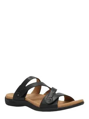 TAOS Double U Slide Sandal - Black