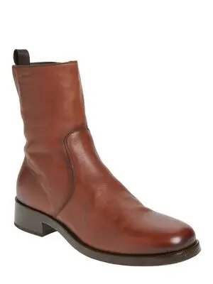 Prada Leather Ankle Boots - Cacao