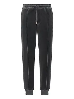 TOM FORD Velvet Straight Sweatpants - Grey