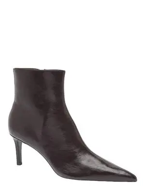 Mango Valle Pointed Toe Bootie - Burgundy