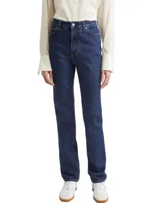 TOTEME High-waist Slim-leg Jeans - Indigo