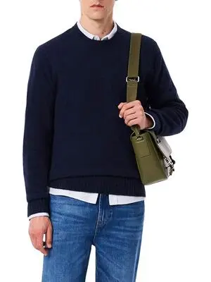Lacoste Classic Fit Cashmere Crewneck Sweater - Navy Blue