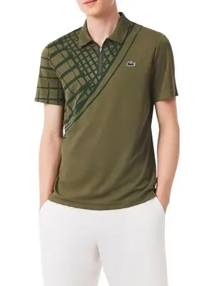 Lacoste Half Zip Polo Olive