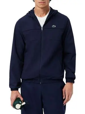 Lacoste Water Repellent Hooded Taffeta Jacket - Marine/marine-marine