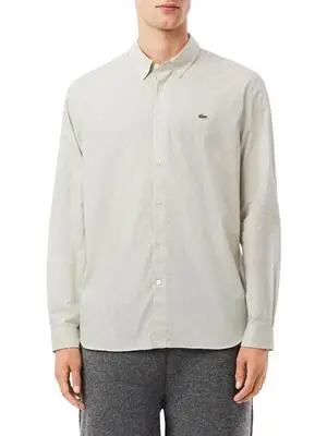 LACOSTE Stripe Cotton Button-down Shirt