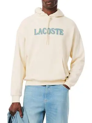 Lacoste Loose Fit Cotton French Terry Hoodie With Fuzzy Logo - Lapland