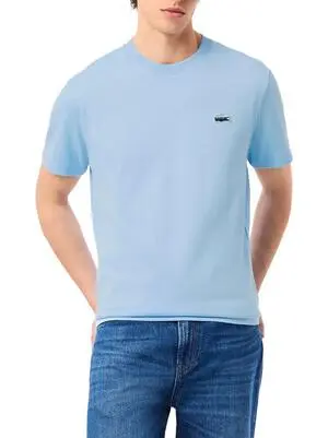 Lacoste Landscape Crocodile Heavy Pima Cotton Jersey T-shirt - Pastel Blue