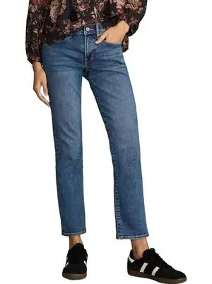 Lucky Brand Mid-rise Crop Straight-leg Jeans - Brighter Days Wash