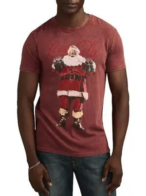 Lucky Brand Coca-cola® Santa Claus Cotton Graphic T-shirt - Port