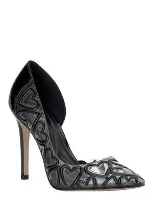Jessica Simpson Palvin Half D'orsay Pointed Toe Pumps - Black/clear