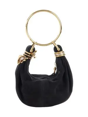Chloé Bracelet Suede Hobo Bag - Black