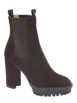 GIANVITO ROSSI Lug Sole Chelsea Boots - Moka