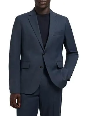 Mango London Regular Fit Blazer - Navy