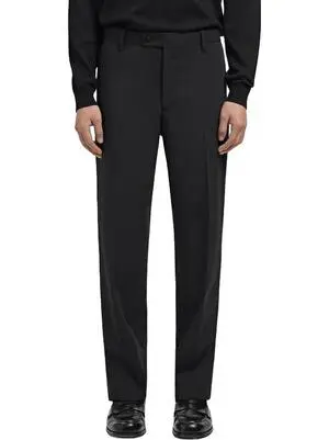 Mango London Regular Fit Dress Pants - Black