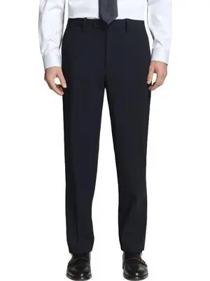 Mango London Regular Fit Dress Pants Navy