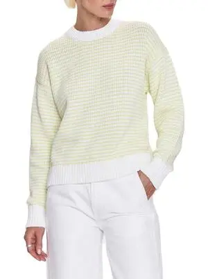 PISTOLA Aura Stripe Crewneck Sweater - Limeade