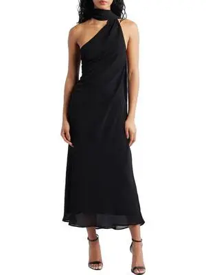 MANGO Eva One-Shoulder Gown