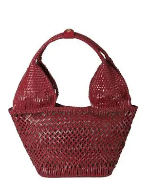 Rafe New York Woven Leather Tote - Wine