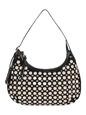 Rafe New York Alva Studded Hobo Crossbody - Black