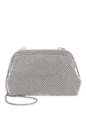 Rafe New York Brooke Diamante Frame Clutch - Silver