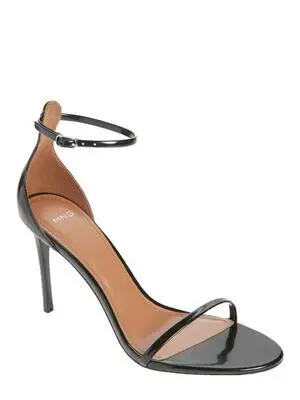 Mango Fina Ankle Strap Sandal - Black