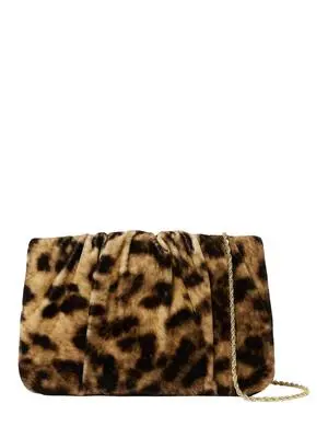 LOEFFLER RANDALL Serena Print Clutch - Leopard