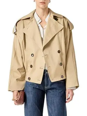 English Factory Double-breasted Trench Coat - Beige