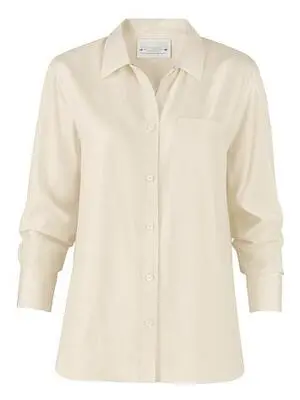 THE SHIRT BY ROCHELLE BEHRENS Silk Signature Shirt