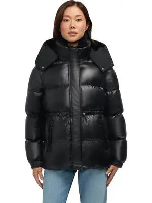 Pajar Halo Puffer With Removable Hood - Black