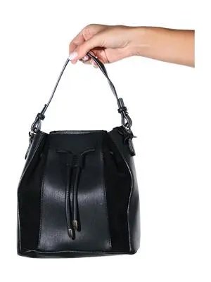 FOREVER & ALWAYS SHOES Maralis Leather Shoulder Bag Black