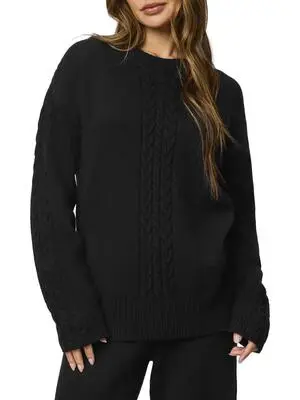 Splendid Jet Set Crewneck Sweater - Black
