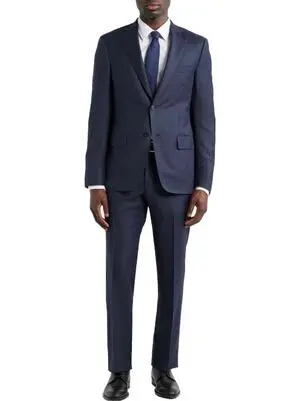 HERITAGE GOLD Essentials Mélange Wool Suit - Blue
