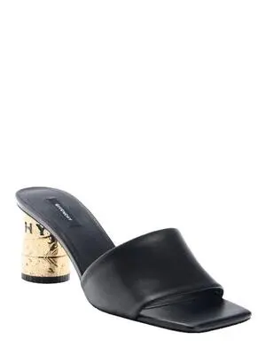 Givenchy Logo Heel Sandal - Black