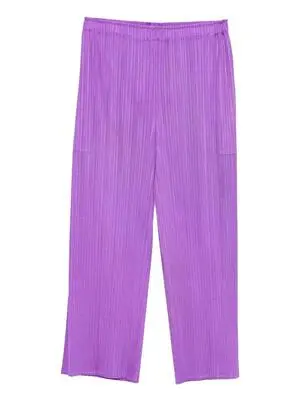 Issey Miyake August Pleated Pocket Trousers - Purple
