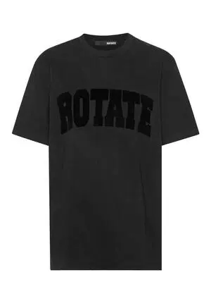 ROTATE BY BIRGER CHRISTENSEN Oversized Cotton T-shirt - Black