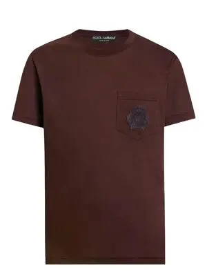 Dolce & Gabbana Logo-patch T-shirt - Brown