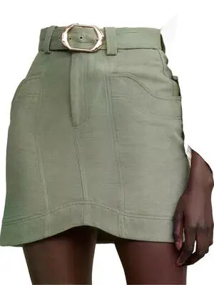 Acler Dunstan Mini Skirt - Green