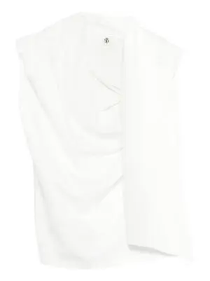 THE GARMENT Draped Sleeveless Blouse - White