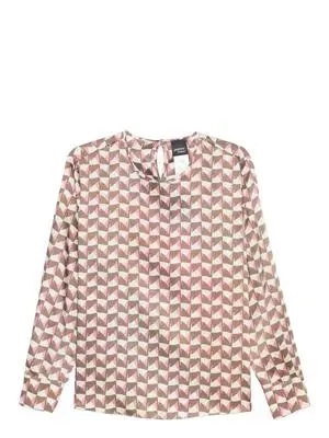 MARINA RINALDI Geometric-Print Blouse