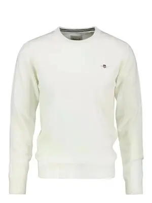 Gant Lambswool C-neck Sweater - White