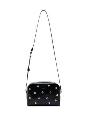 Bally Stud-embellished Leather Crossbody Bag - Black