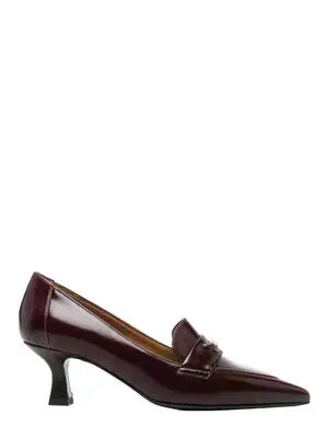 ISABEL FERRANTI Pointed Penny-detail Pumps - Red