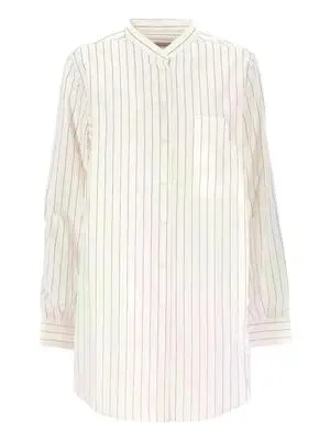 CUANTICO Striped Shirt With Pocket - White