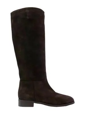 JULIE DEE Round-toe Boots - Brown
