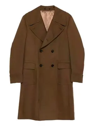 LUIGI BIANCHI MANTOVA Double-breasted Wool Coat - Brown