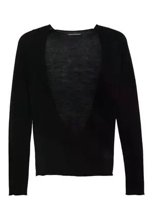 Yohji Yamamoto 2010s Fine-knit Top - Black