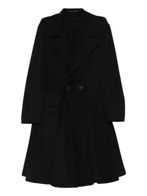 Yohji Yamamoto Notched-lapel Coat - Black