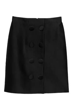 SHUSHU/TONG Button-Embellished Skirt