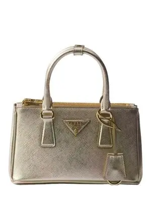 Prada Mini Galleria Leather Tote Bag - Gold